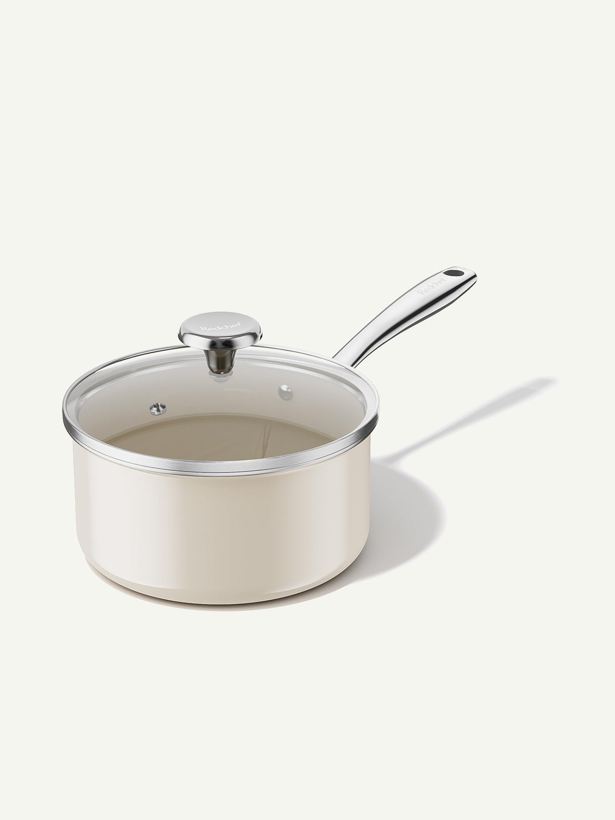 Redchef Nonstick Ceramic Sauce Pan With Lid 2.5QT＆3.5QT (Beige/Blue ...